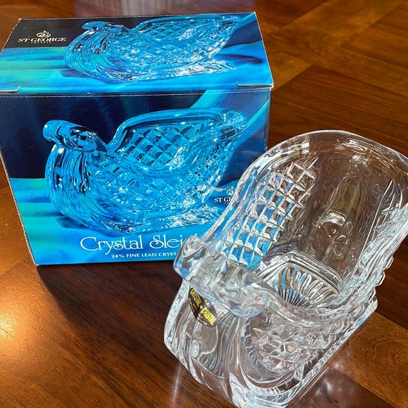 St. George | Holiday | Vintage St George Lead Crystal Sleigh Beautiful ...